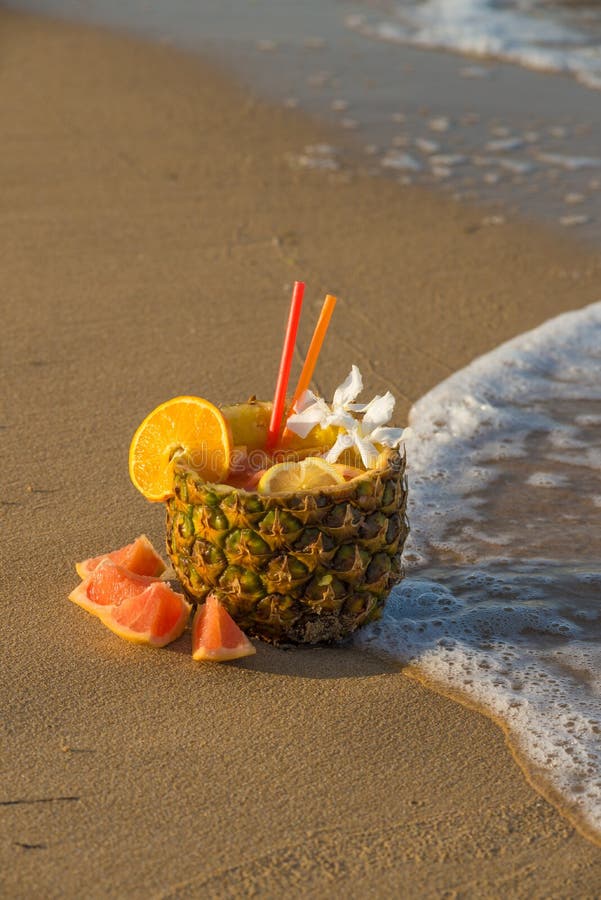 A fruity drink stock image. Image of beverage, shell - 31147089