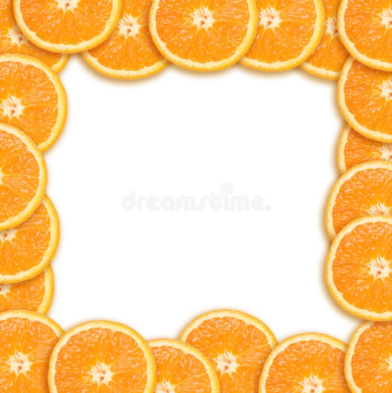 High Resolution Frame Decorated with Orange Fruits Stock Image - Image ...