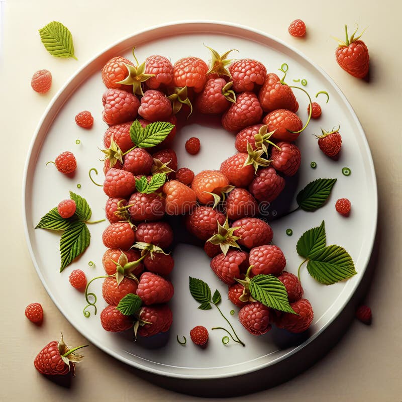 Fruity Letter R stock illustration. Illustration of teaching - 301480468