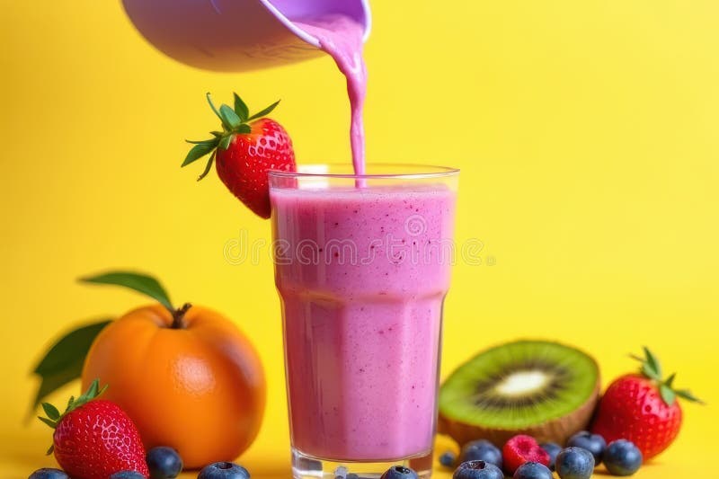 Fruity Lunchbox Smoothie stock illustration. Illustration of children ...