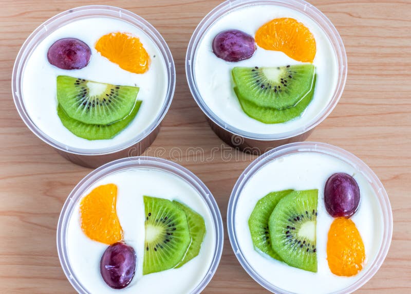 Fruity Milk Pudding, Sweet Chocolate Silk Pudding Dessert with Fruit ...