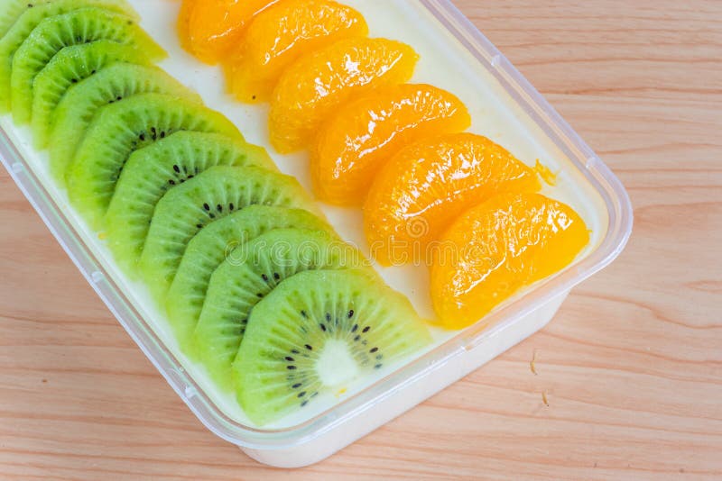 Fruity Milk Pudding, Sweet Vanilla Silk Pudding Dessert with Fruit ...