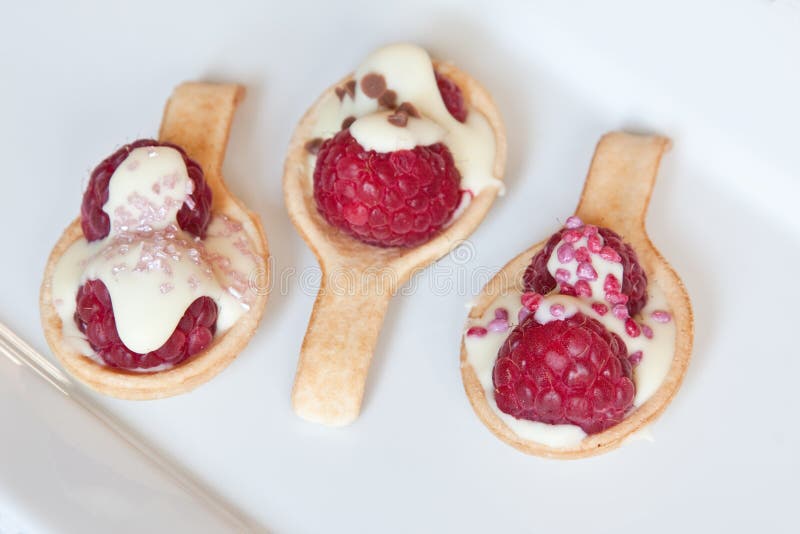 Fruity Pastry Spoons stock photo. Image of white, sweet - 13872446