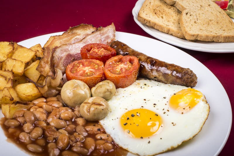 Frukost lagat mat engelska arkivfoto. Bild av stekt, kontinentalt ...