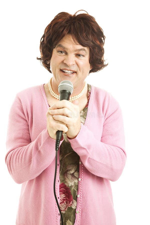 Frumpy Middle-Aged Singer stock photo. Image of performance - 17948790