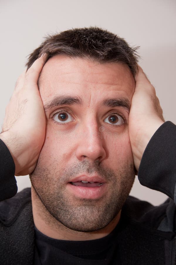 Frustrated stock image. Image of white, beard, black - 12284945