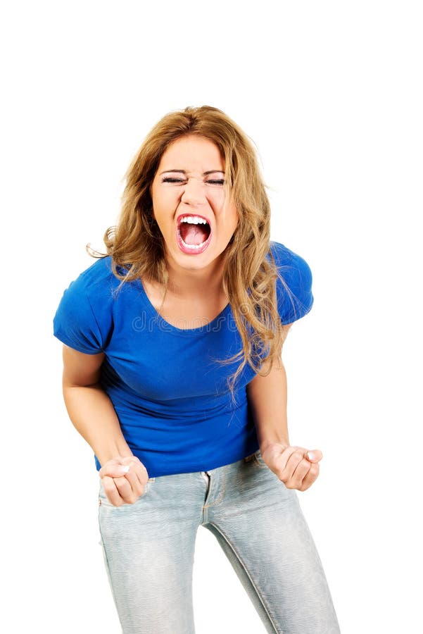Frustrated and Angry Woman. Stock Image - Image of frustration, emotion ...