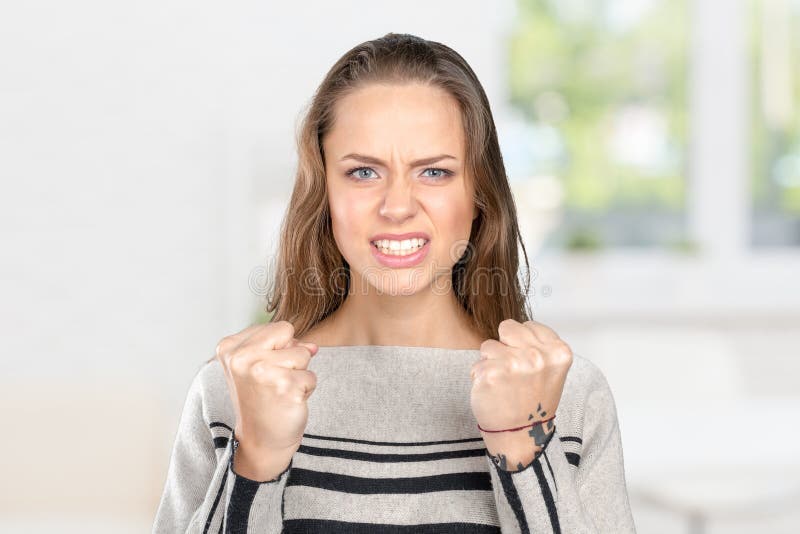 Frustrated angry woman stock image. Image of face, frustration - 72929003