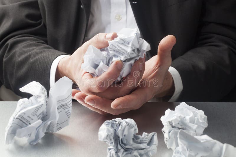 Frustrated Business Man at Work Stock Photo - Image of business ...