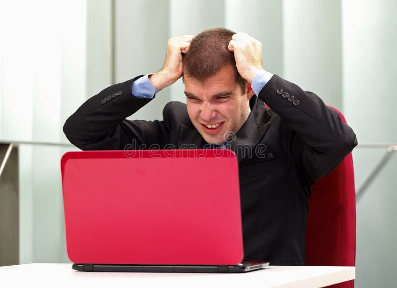 Frustrated businessman stock image. Image of administrator - 40990751
