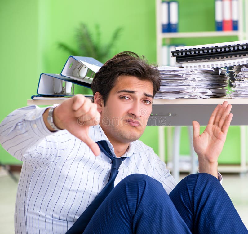 Frustrated Businessman Stressed from Excessive Work Stock Photo - Image ...