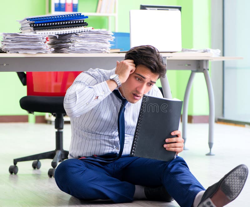 Frustrated Businessman Stressed from Excessive Work Stock Image - Image ...