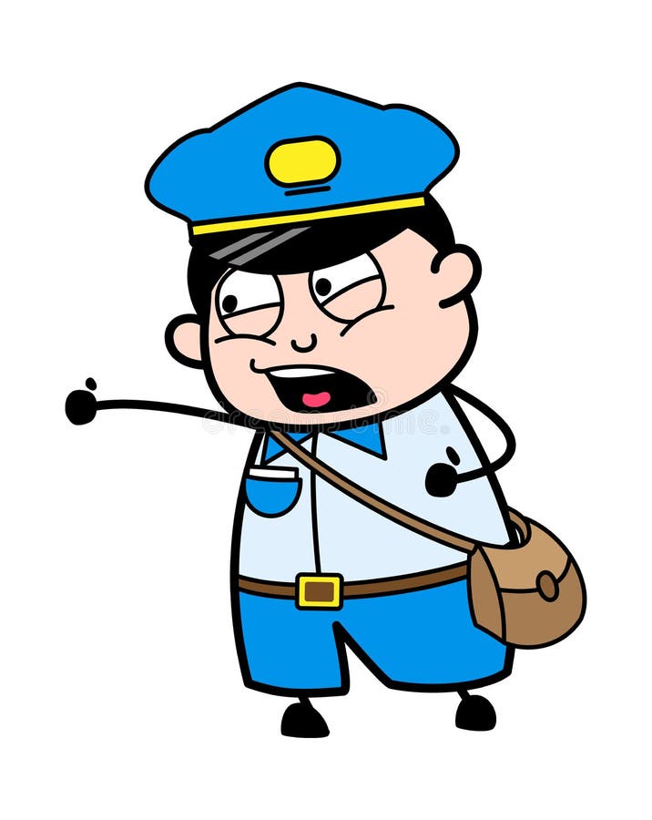 Irritated Postal Worker Cartoon Illustration Stock Illustration ...
