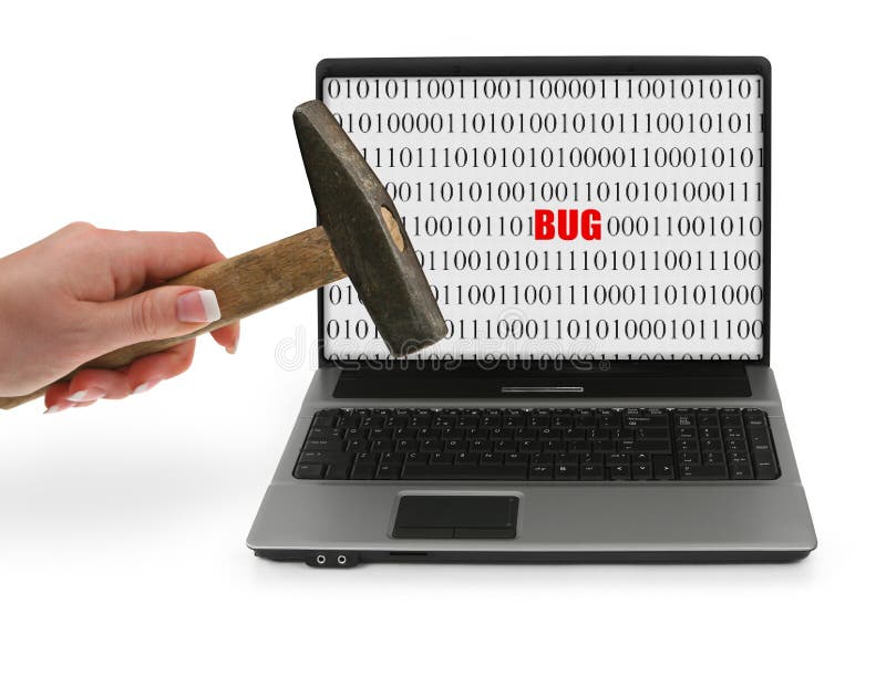 Frustrated with Computer Problems #3 Stock Image - Image of hammer ...