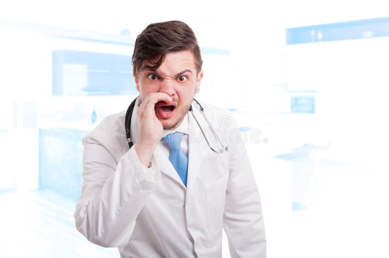 Frustrated Doctor Yelling with Mouth Open Stock Photo - Image of care ...