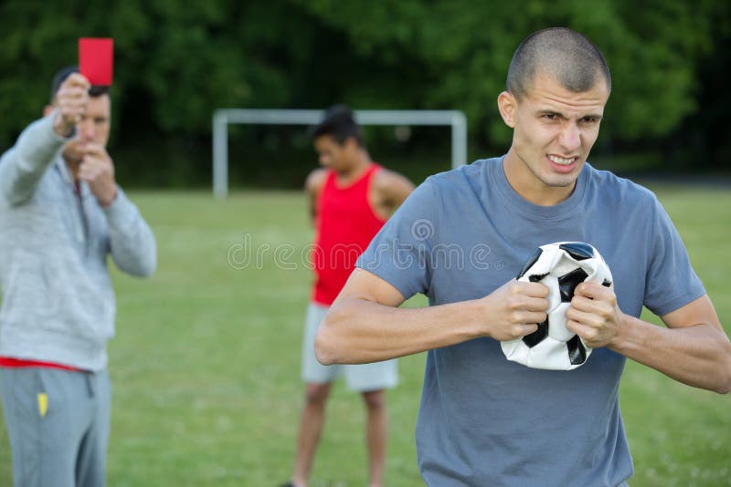 Frustrated Football Player Out Stock Image - Image of annoyed, person ...