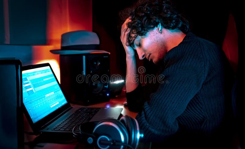 Frustrated Guy Studio Music Production Stock Photos - Free & Royalty ...
