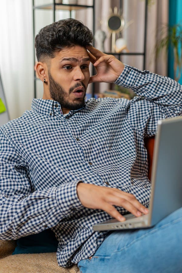 Frustrated Business Man Having Software Problems with Laptop Error or ...