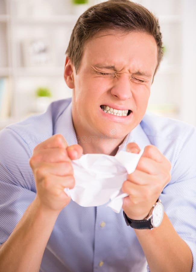 Frustrated man stock image. Image of professional, office - 58312427