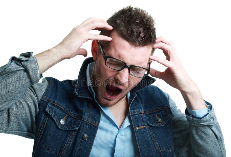 Frustrated man screaming stock photo. Image of disaster - 49192442