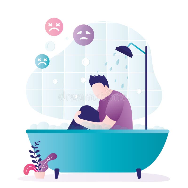 Guy Under Shower Stock Illustrations 131 Guy Under Shower Stock