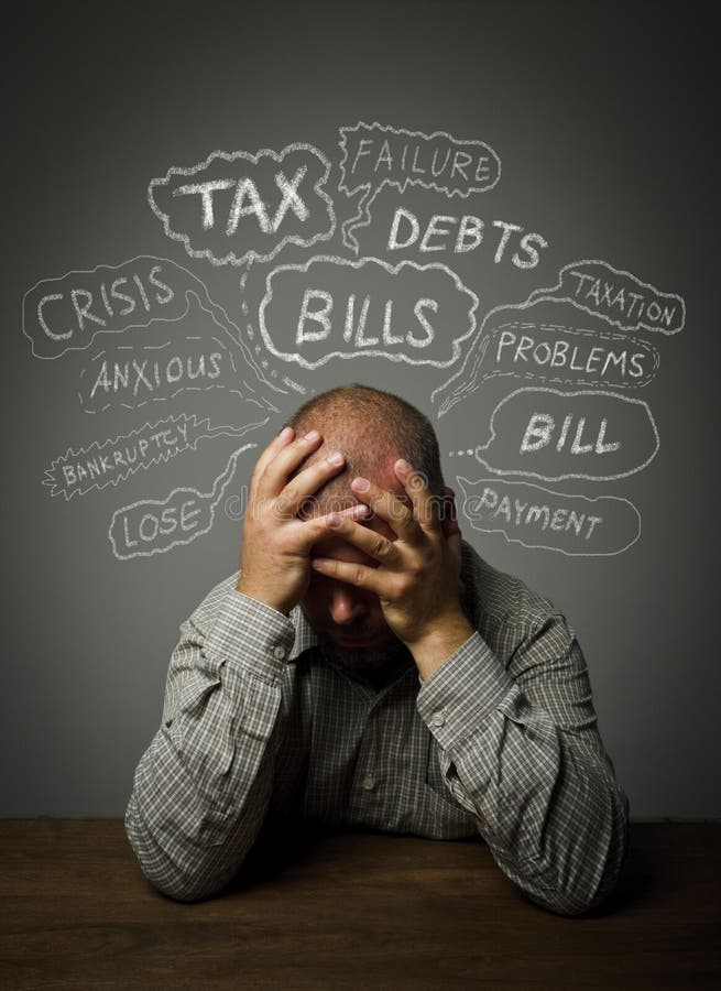 Frustrated. Many problems. stock image. Image of distress - 72810505