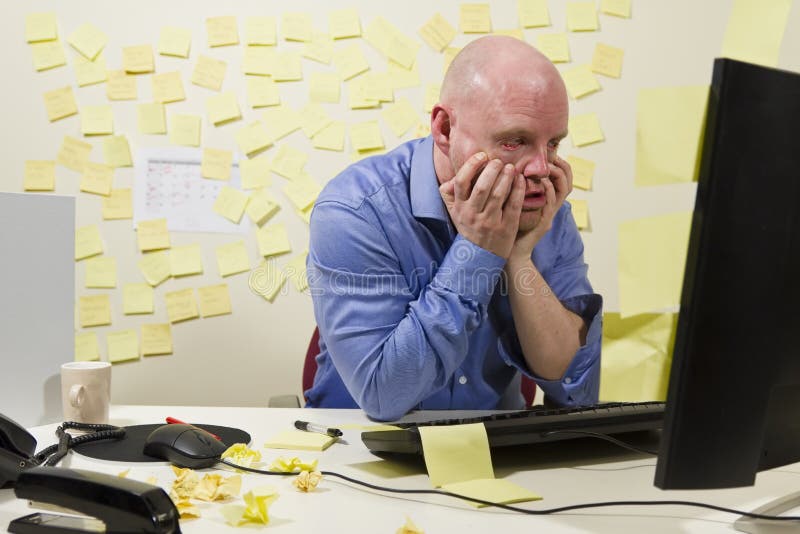 Frustrated Office Worker stock photo. Image of color - 29579526