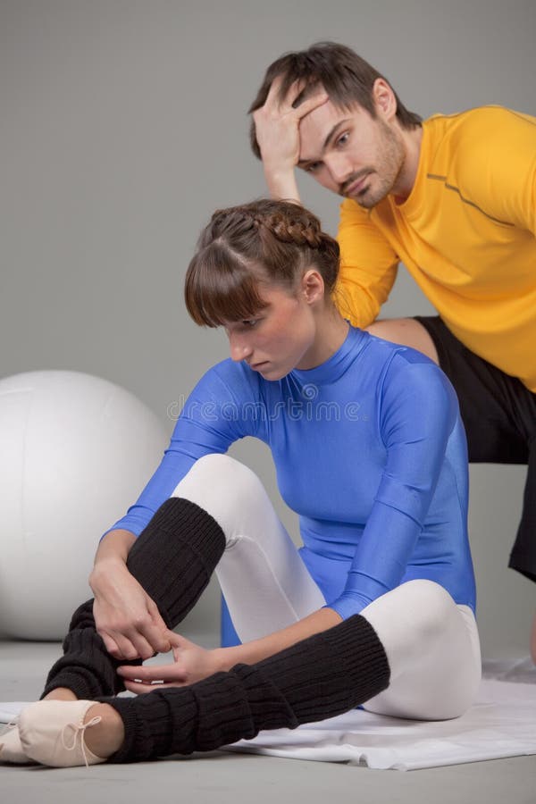 Frustrated Personal Trainer Stock Image - Image of woman, coach: 18442631