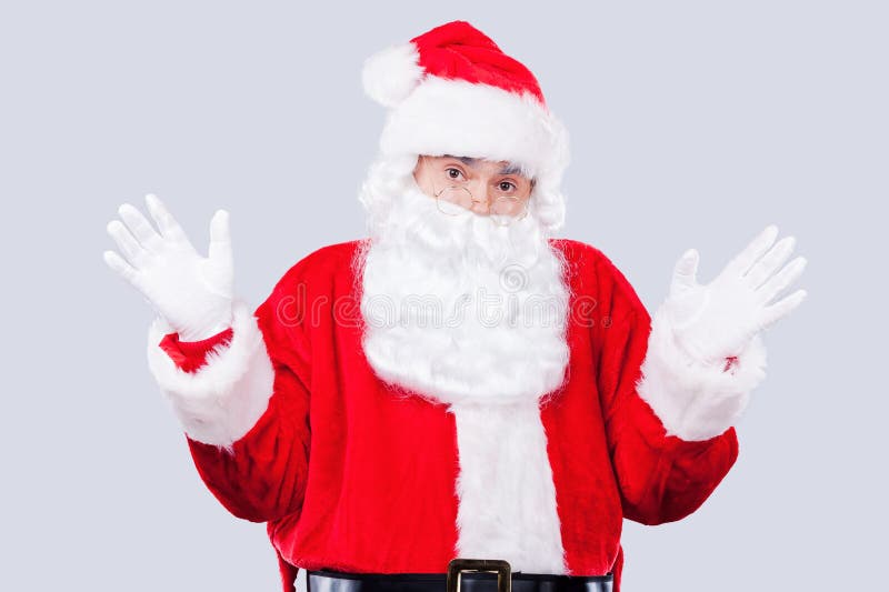 Frustrated Santa. stock image. Image of holidays, background - 46563349