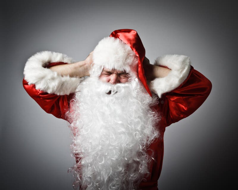 Frustrated Santa Claus stock image. Image of stress, anxious - 80987775