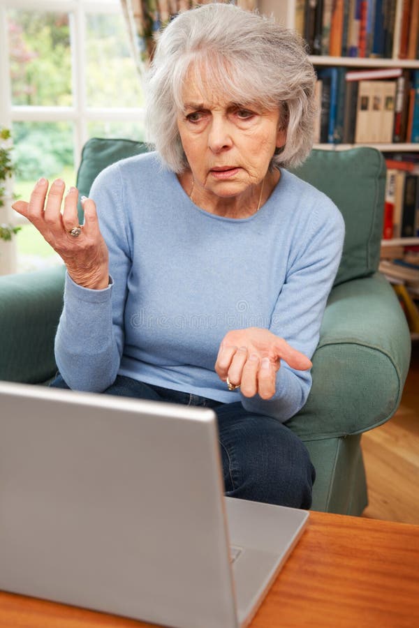 Frustrated senior woman stock photo. Image of home, finance - 23411060