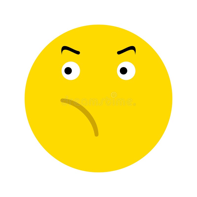 Frustrated Smiley. Icon. Emotions. Stock Illustration - Illustration of ...