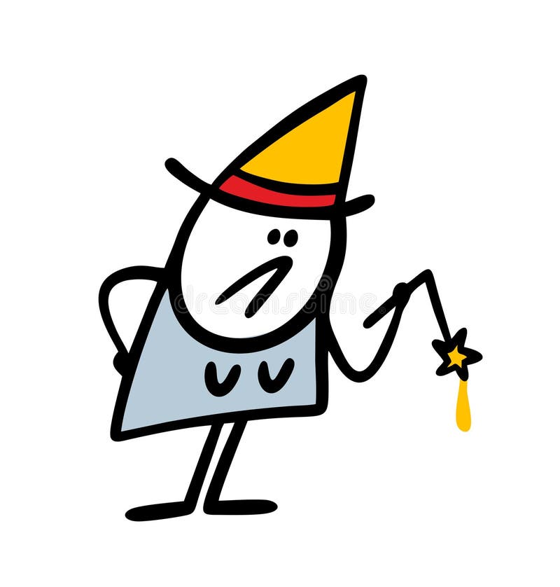 Frustrated Sorceress in a Hat Holds a Broken Magic Wand in Her Hand ...
