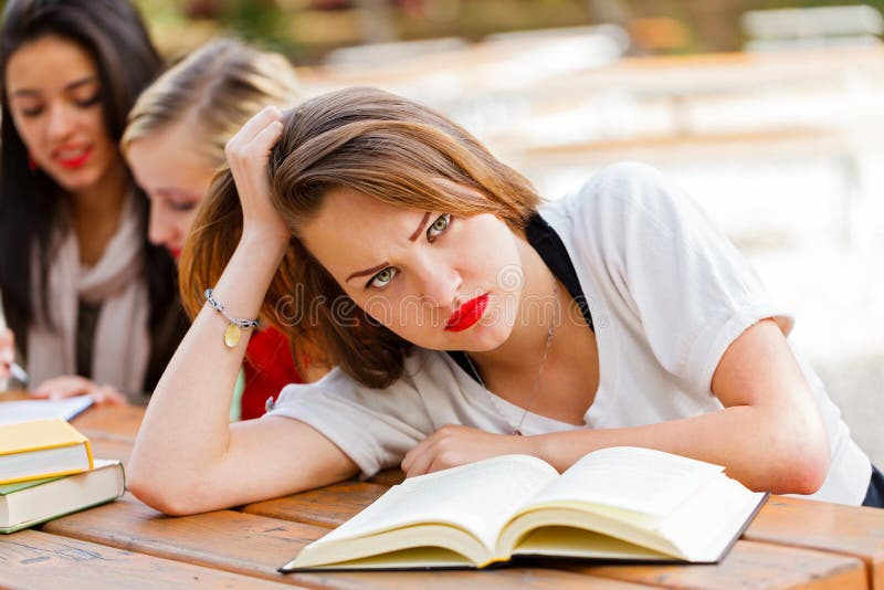 Frustrated Student before Exams Stock Photo - Image of expression ...