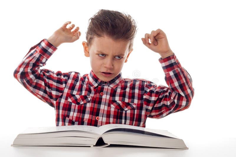 Angry student stock image. Image of childhood, isolated - 49308899