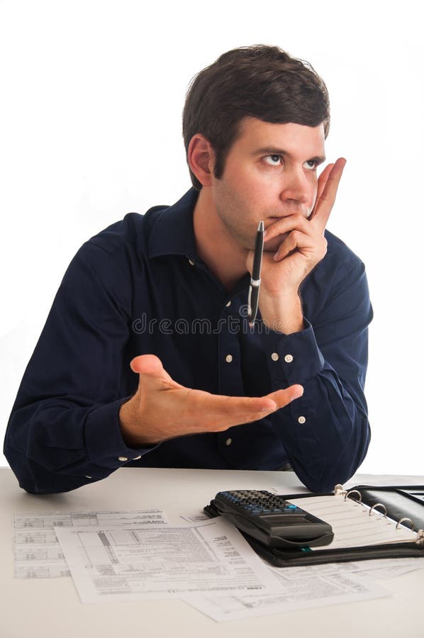 Frustrated by Taxes stock image. Image of credit, paper - 22999569
