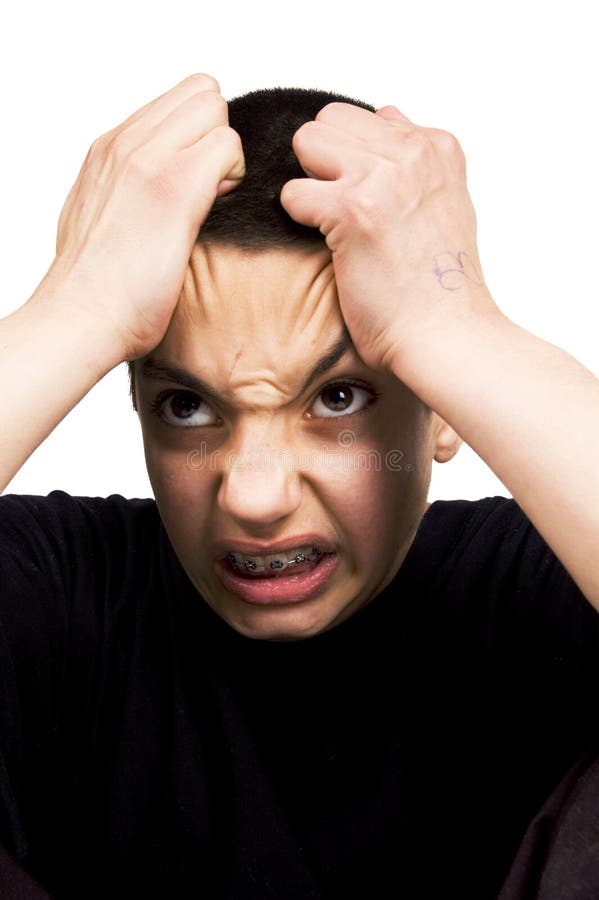 Frustrated teenage boy stock image. Image of childre, look - 5095487