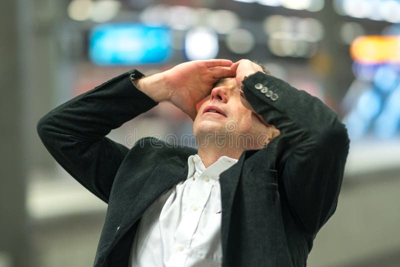 Frustrated Traveller Missing His Train Stock Image - Image of miss ...