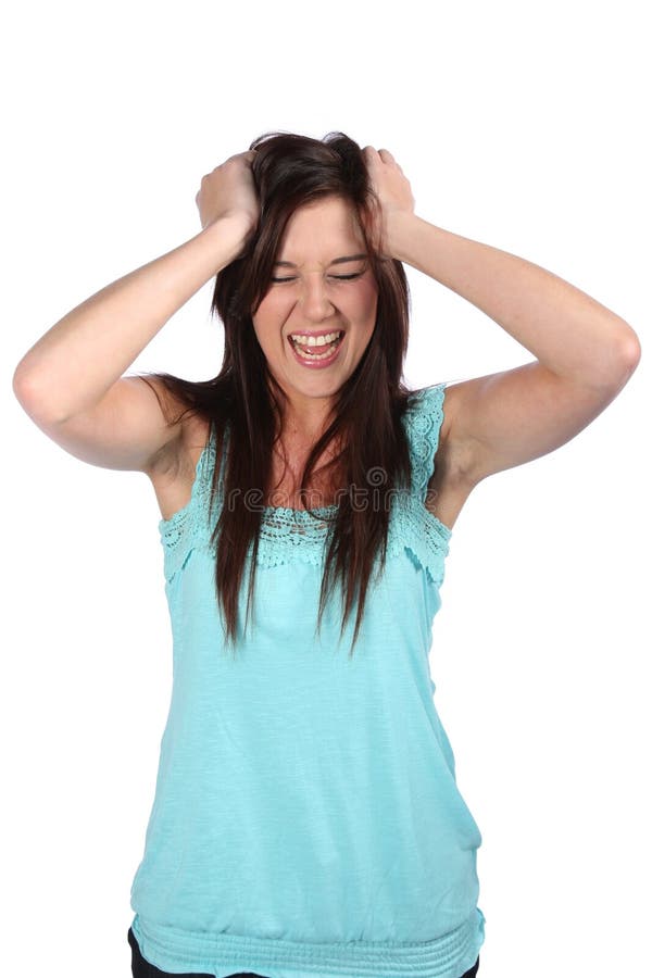 Frustrated or Angry Blonde Woman Stock Image - Image of caucasian ...