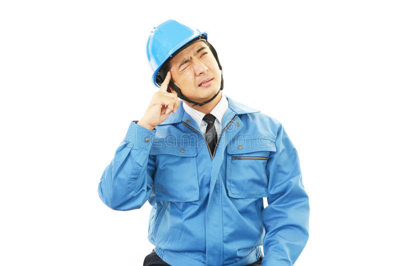 Asian construction worker stock image. Image of distress - 39833641