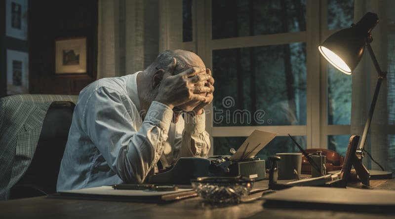 Frustrated Writer stock photo. Image of frustration, writer - 27293104