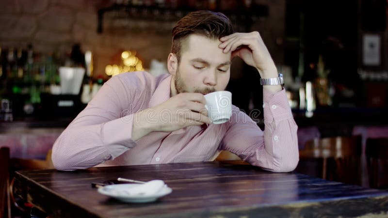 Frustrated Young Business Man in a Bar Stock Footage - Video of life ...