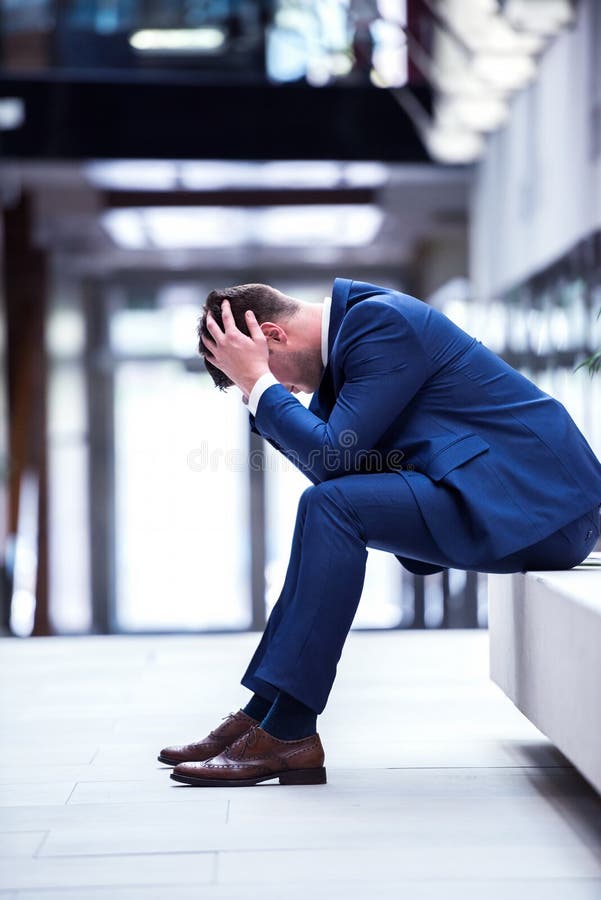 Frustrated Young Business Man Stock Photo - Image of adult, computer ...