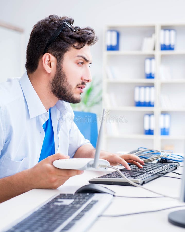 Frustrated Young Man Due To Weak Internet Reception Stock Image - Image ...