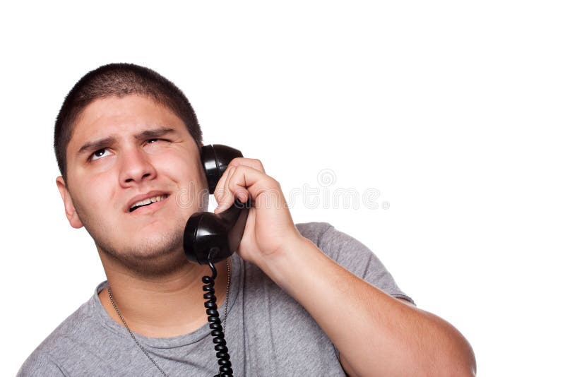 Frustrating Phone Conversation Stock Image - Image of displeased, phone ...