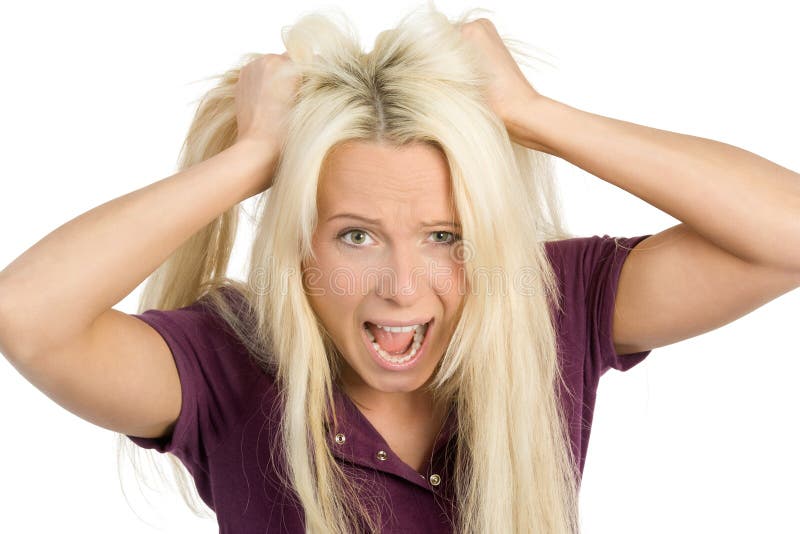 Frustration stock image. Image of explode, hair, hief - 10869581