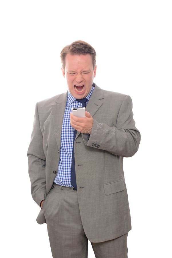 Tough Bouncer Barring the Way - on White Stock Photo - Image of ...