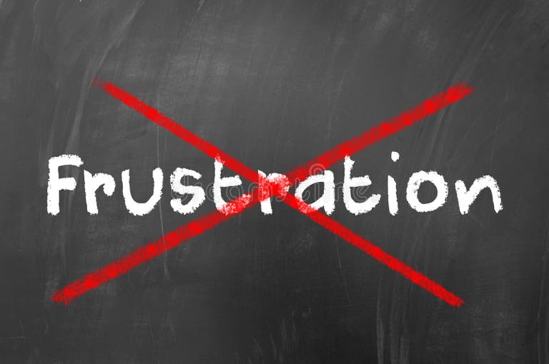 Frustration stock photo. Image of writing, chalkboard - 48583444