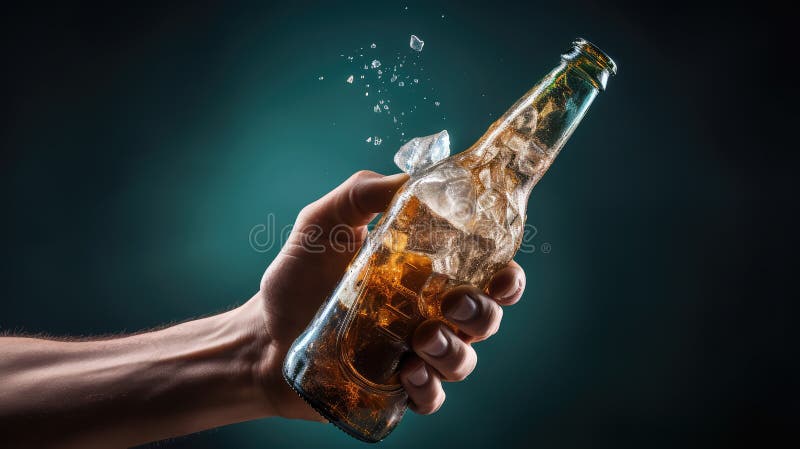 Frustration Smashed Beer Bottle Stock Illustration - Illustration of ...