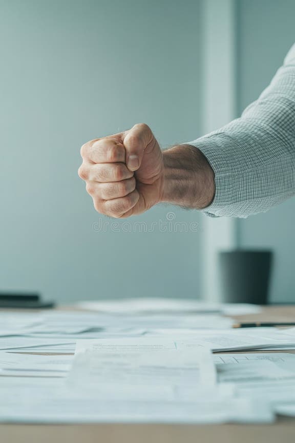 Frustration in Team Collaboration is Evident with a Fist Slamming Down ...